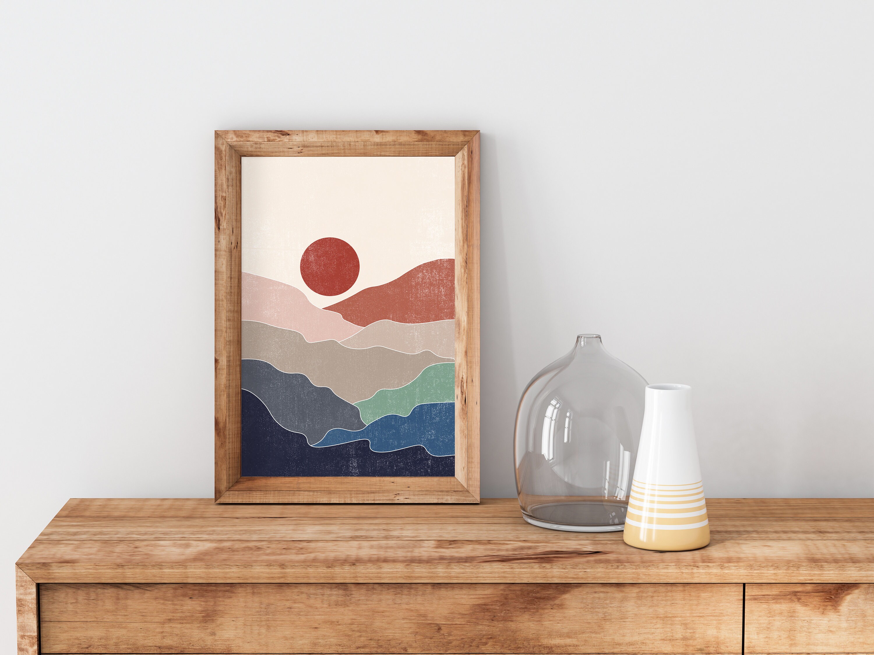 Blue Mountains Art Landscape Wall Art Blue Wall Art | Etsy