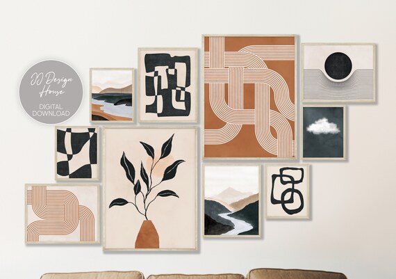 Neutral Wall Art Minimal Wall Art Boho Decor Gallery Wall - Etsy