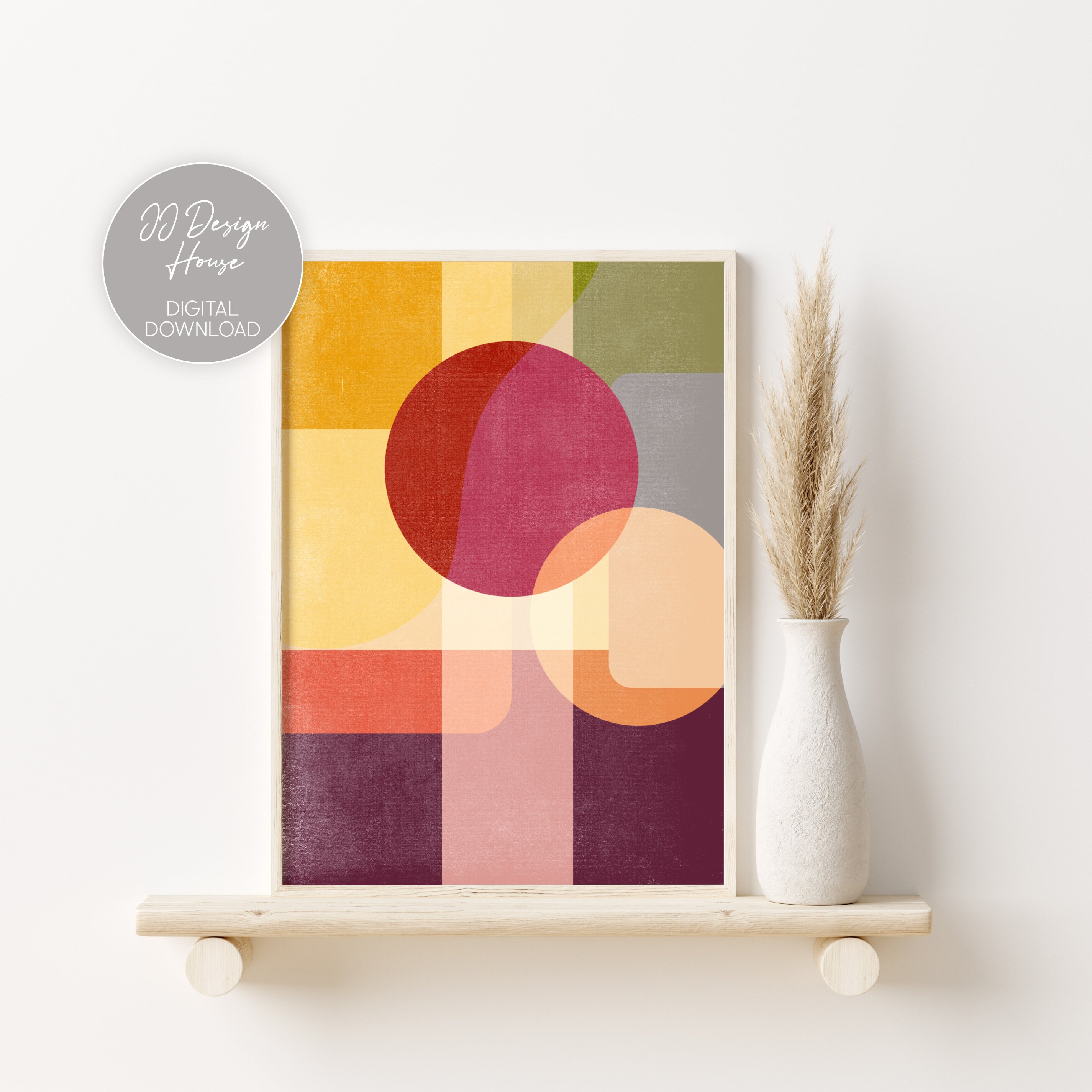 Color Block Art Print Colorful Wall Art Geometric Wall Art - Etsy