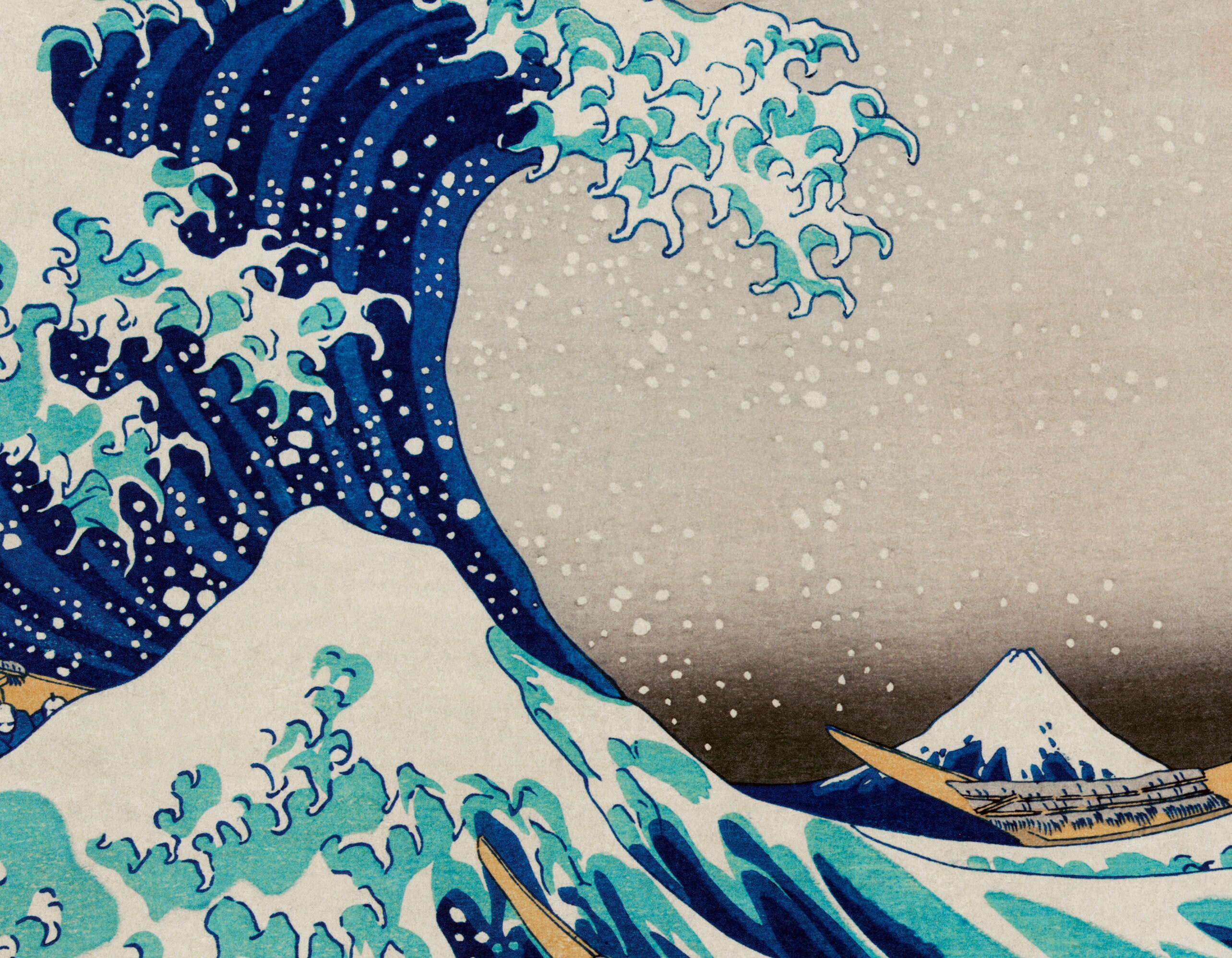 The Great Wave off Kanagawa, Vintage Print, Katsushika Hokusai Print ...