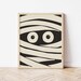 Mummy Halloween Wall Art Printable – Funny Cute Halloween Decor for ...