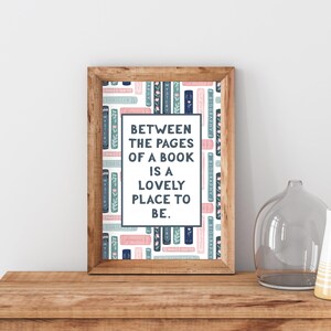 Bookish Wall Art: Between the Pages Quote (digital Download) - Etsy