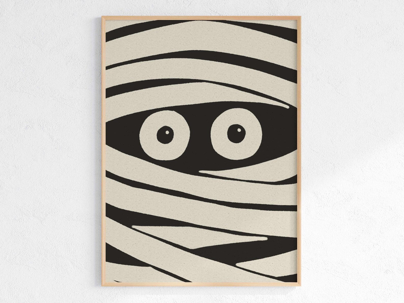 Mummy Halloween Wall Art Printable – Funny Cute Halloween Decor for ...