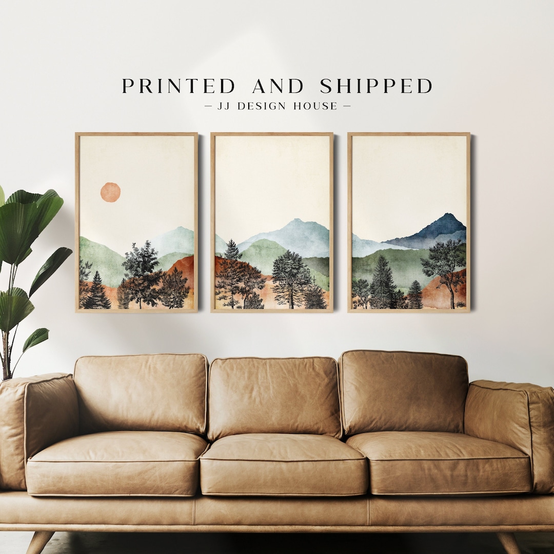 Mountain Wall Art, Watercolor Mountain Print, Nature Wall Art, Mountain ...