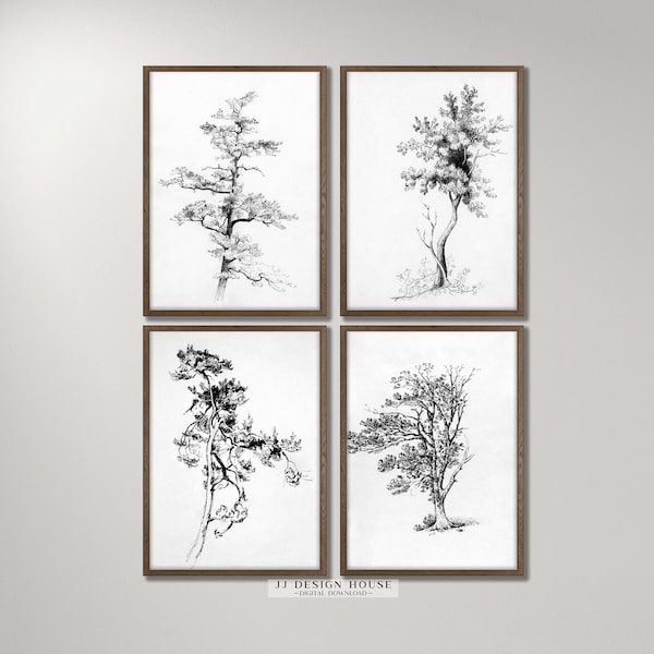 Tree Sketches Etching Print - Etsy
