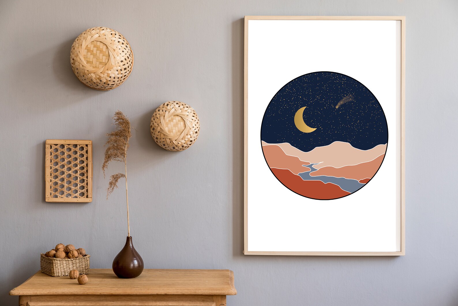 DIGITAL Boho Art Print Living Room Wall Art Print Bohemian - Etsy