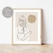 Boho Wall Art Female Body Print Fine Line Print Beige - Etsy