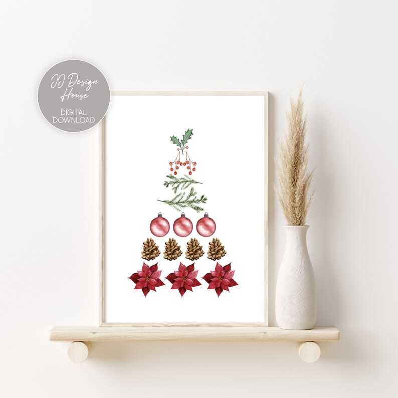Christmas Decor, Christmas Wall Art Set of 10, Boho Christmas Prints ...