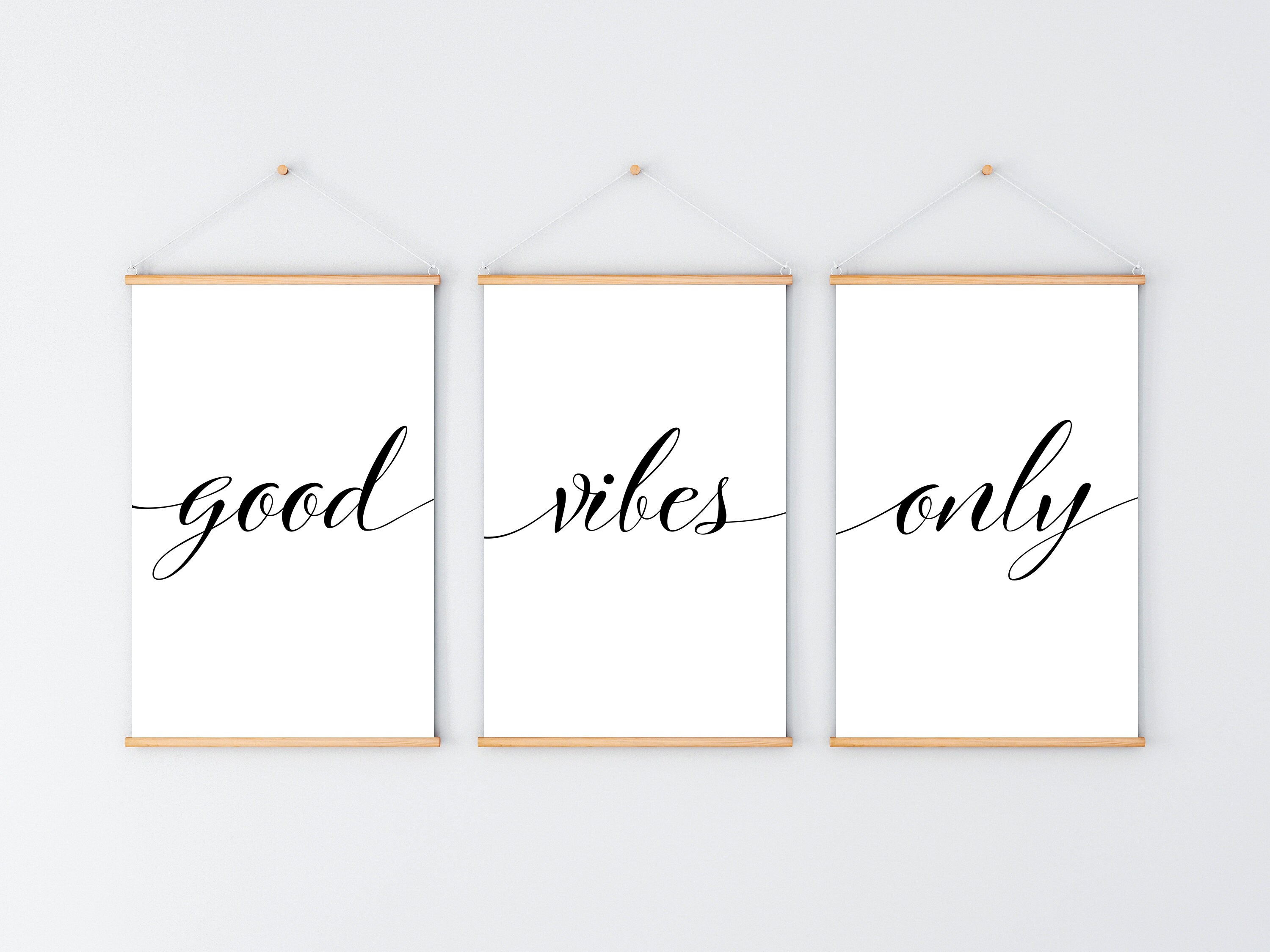 DIGITAL Good Vibes Only Wall Art Set of 3 Prints Good Vibes - Etsy