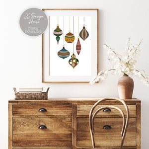 Christmas Print, Boho Holiday Print, Holiday Decor, Christmas ...