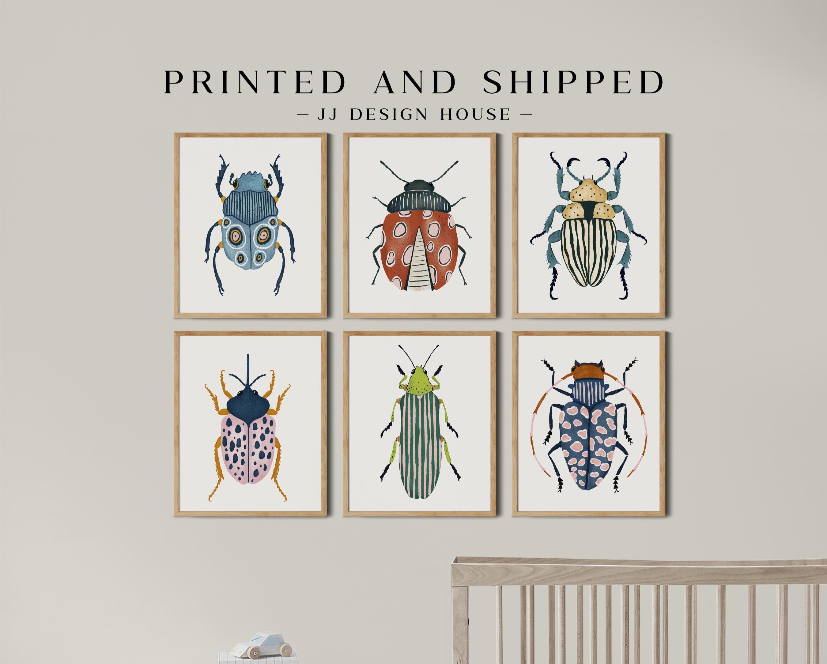 Whimsical Bug Print Set: Boho Nursery Wall Art - Etsy