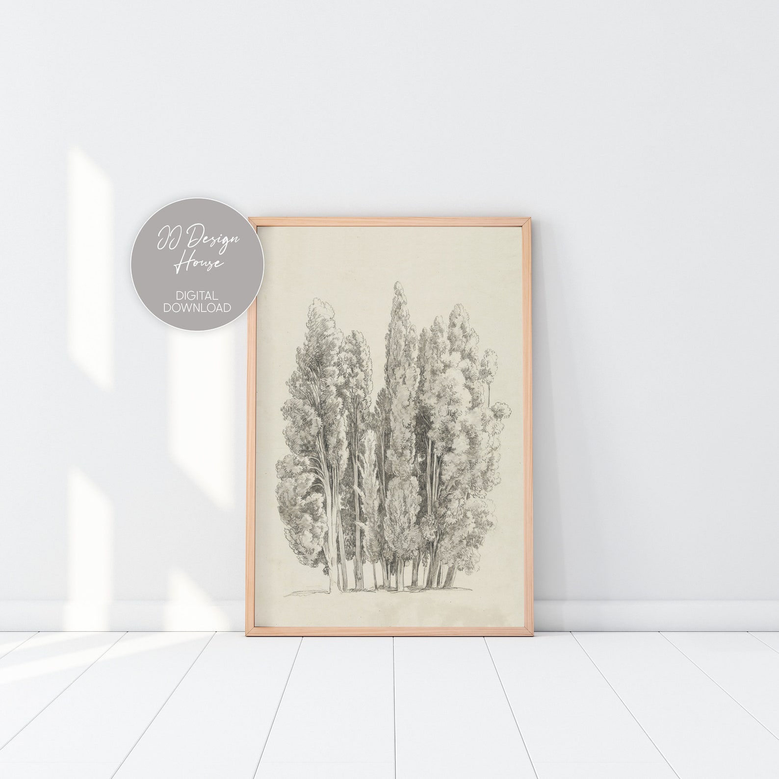 Vintage Tree Sketch Botanical Print Vintage Tree Drawing | Etsy