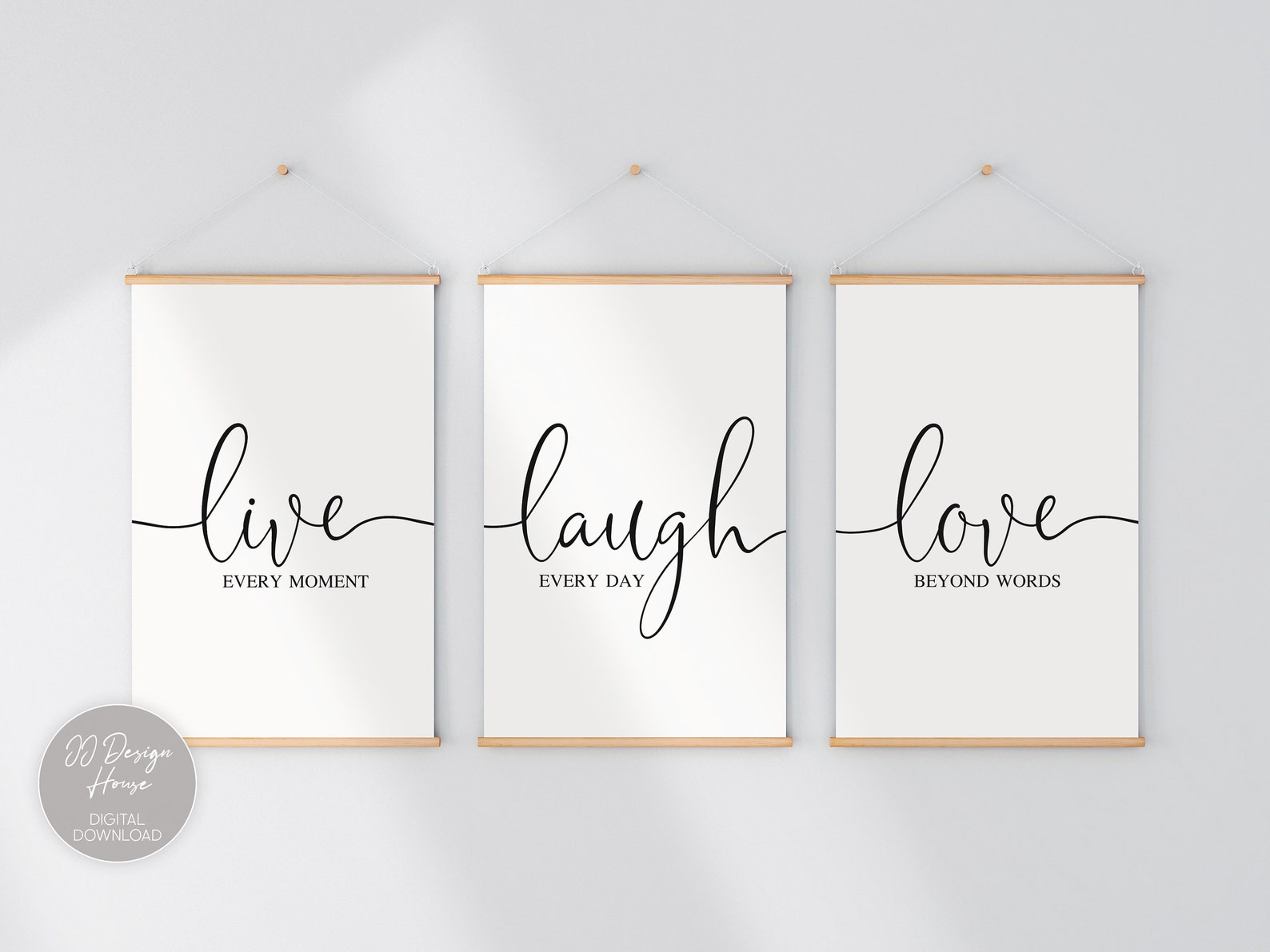 Live Laugh Love Prints 3 Piece Wall Art Quote Prints Set of - Etsy UK
