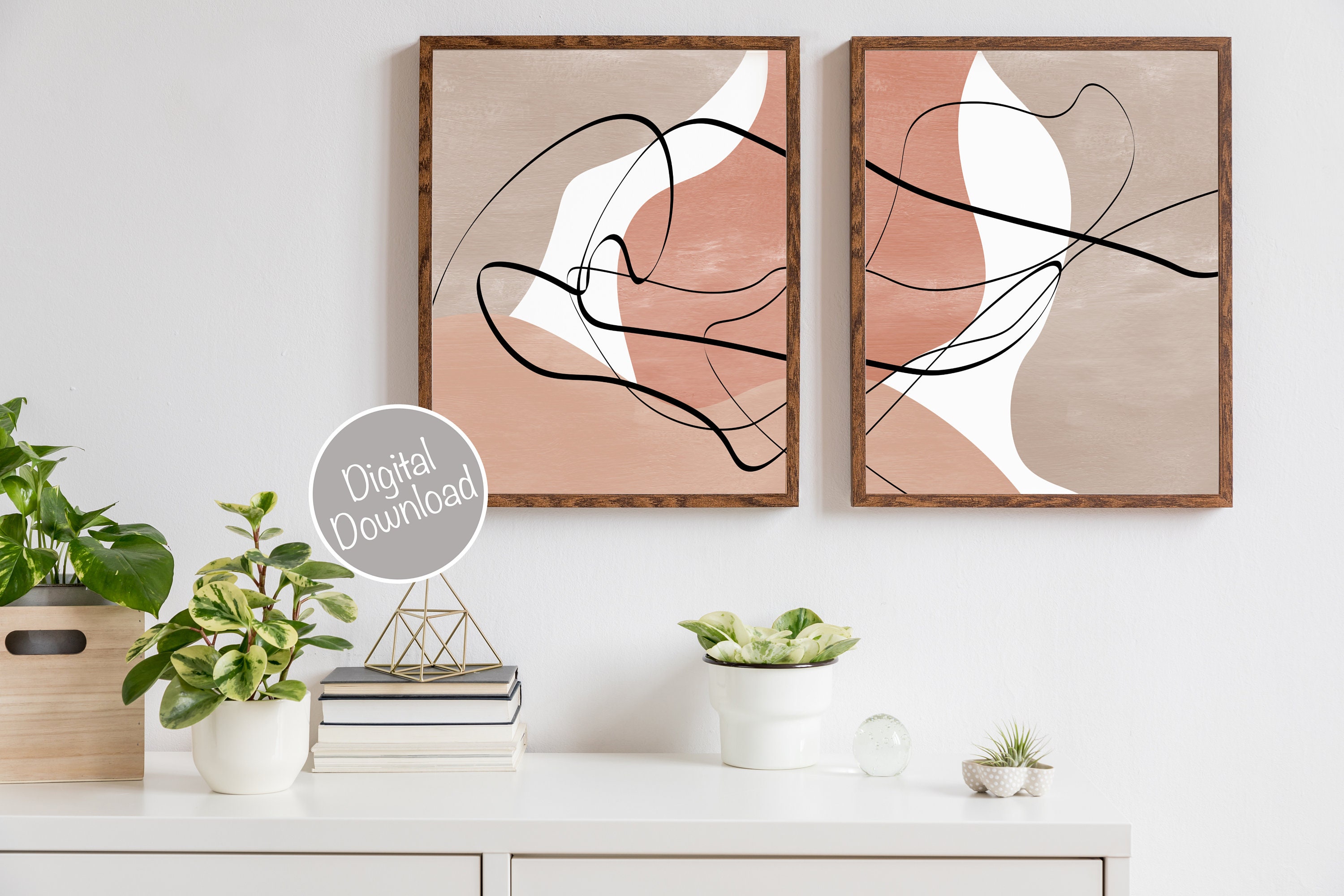 Above Bed Decor Bedroom Wall Decor Over the Bed Abstract | Etsy