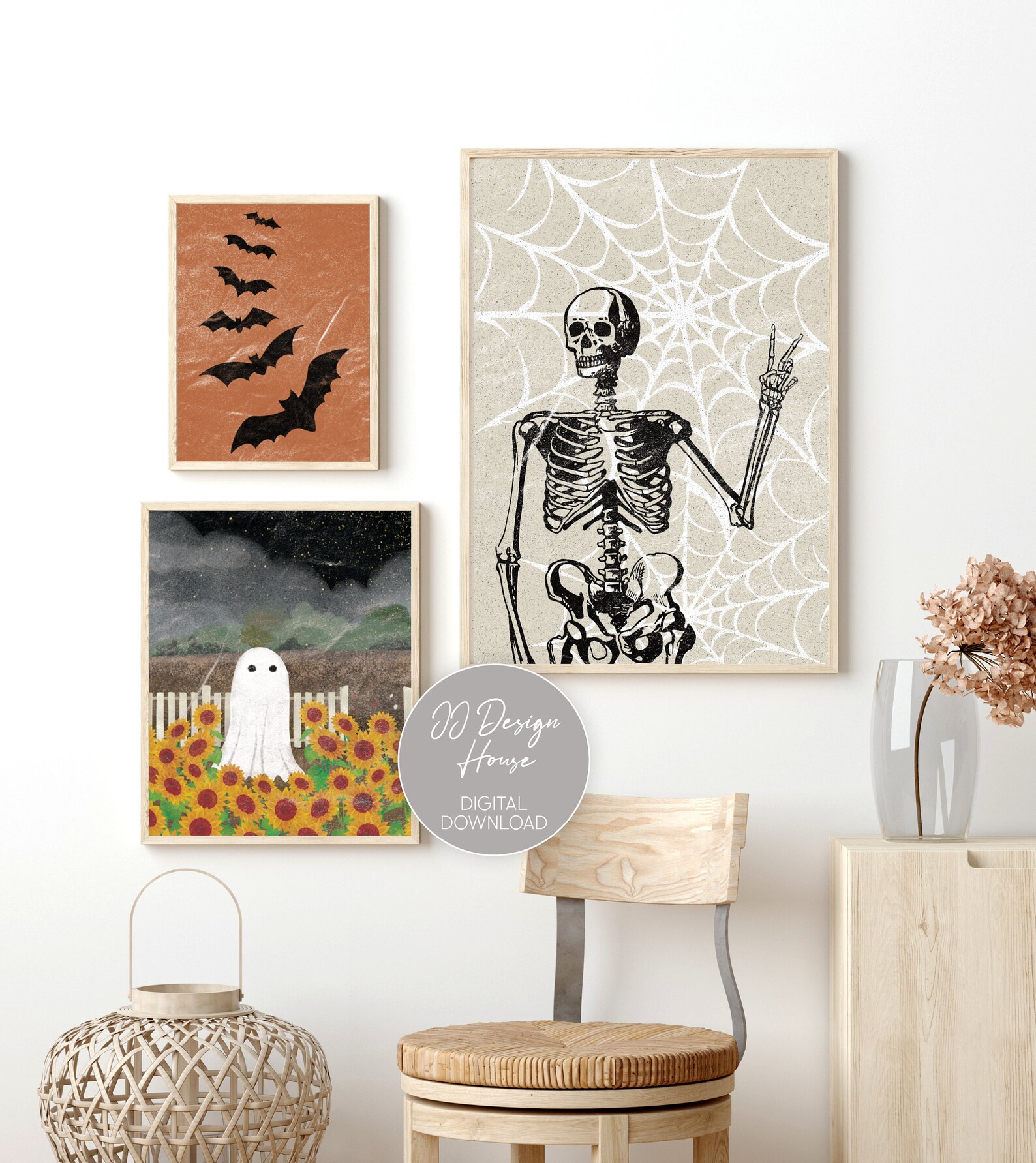 Vintage Halloween Prints Set of 8 Halloween Decor Halloween - Etsy