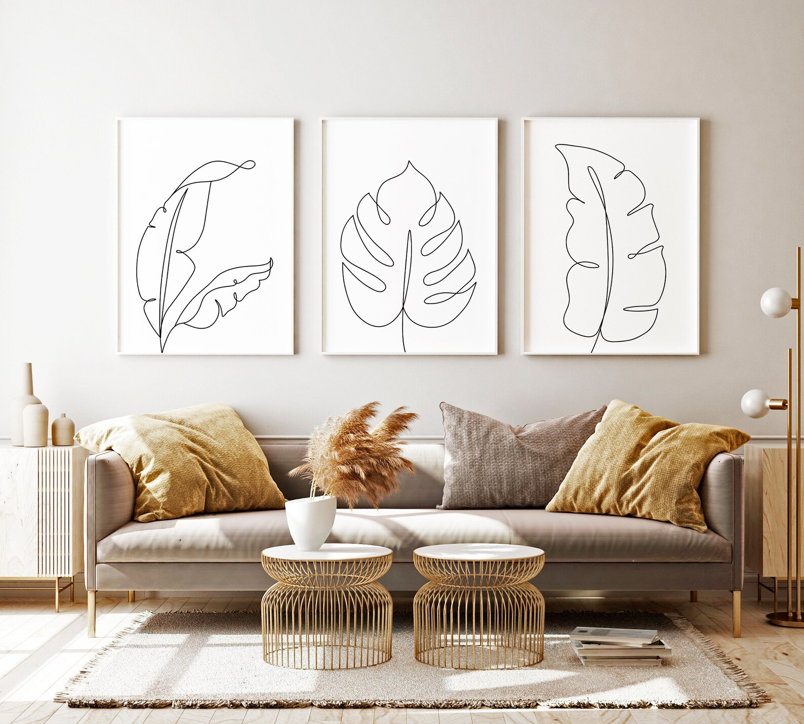 Continuous Line Art Above Bed Decor Master Bedroom Wall Art - Etsy