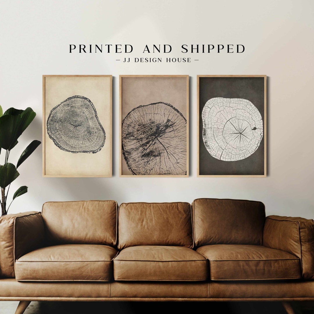Tree Stump Print, Tree Ring Print, Printed Wall Art, Tree Ring Wall Art ...