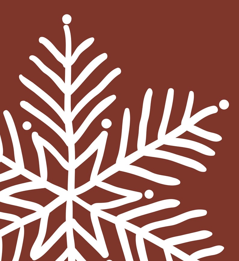 Holiday Snowflake Print Winter Wall Art Christmas Print - Etsy