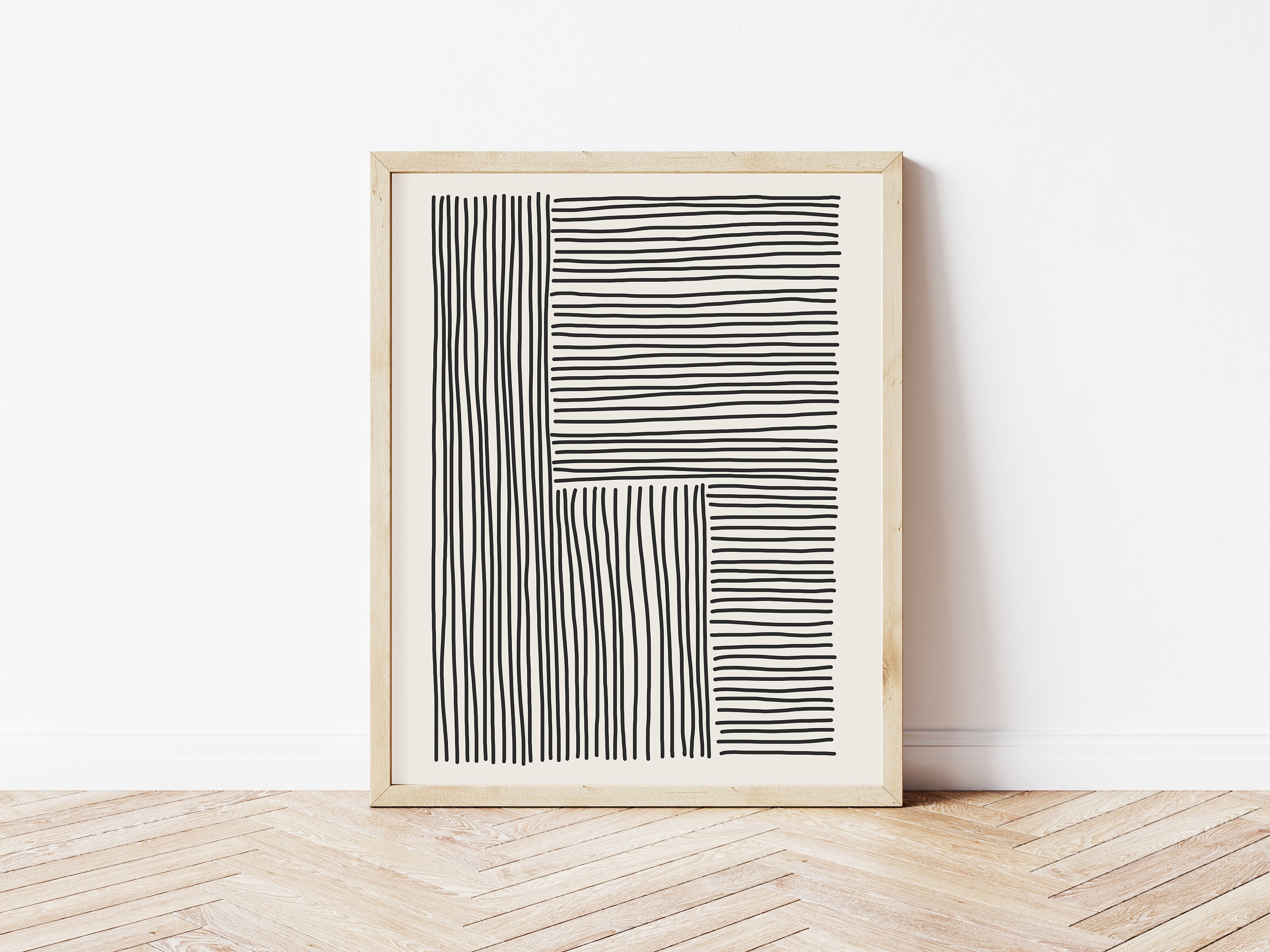 Wall Prints Set of 3, Mid Century Modern, Abstract Line Drawing Gallery ...