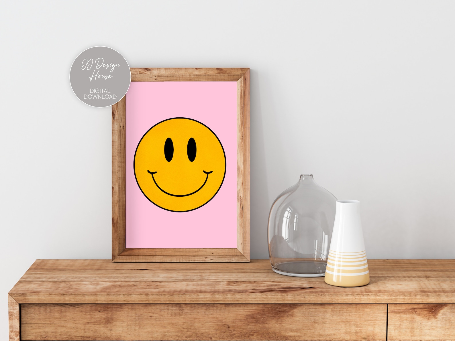 Smiley Print, Printable Wall Art, Smiley Face Art, Teen Girls Bedroom ...