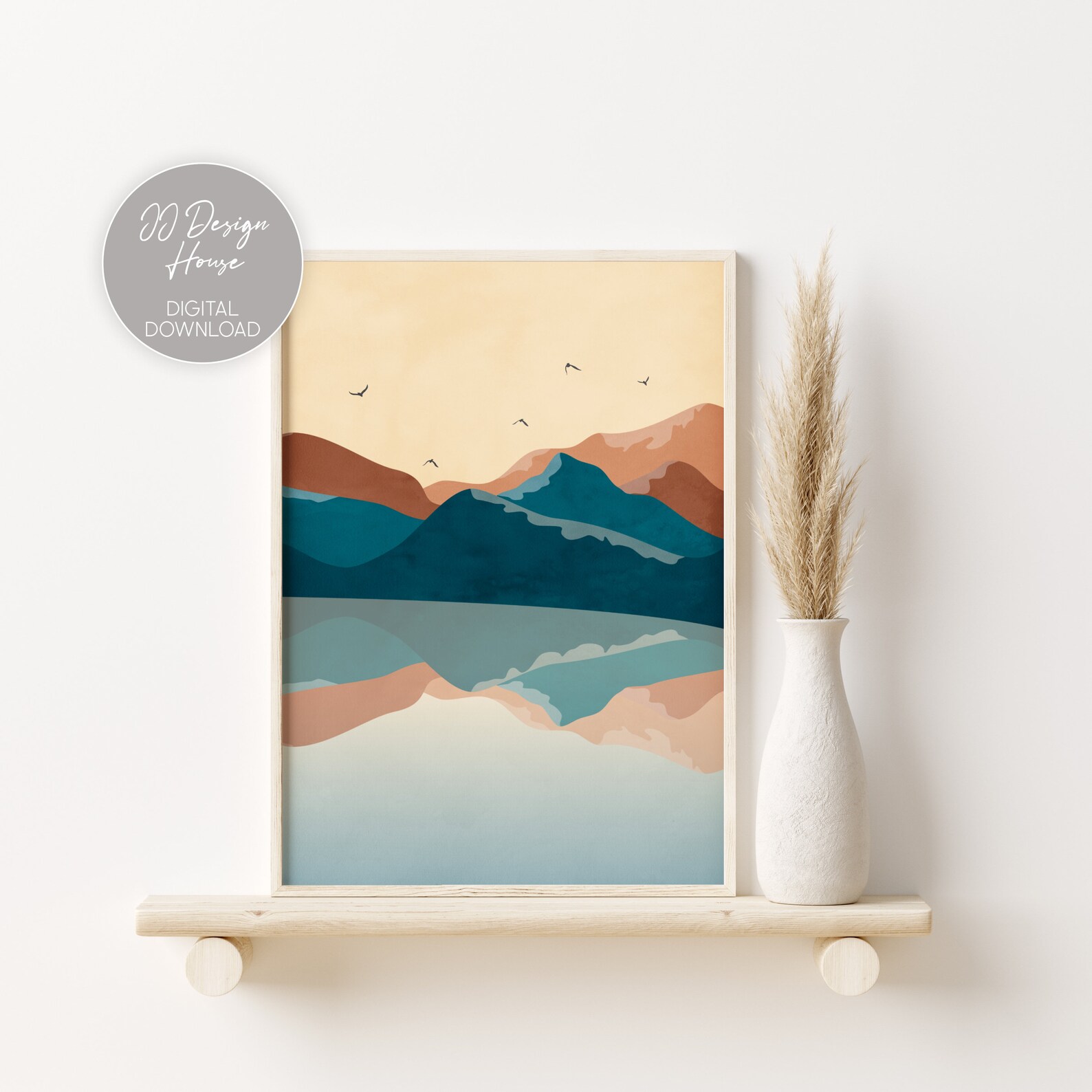 Mountain Print Set of 3 Abstract Landscape Minimal Wall Art - Etsy