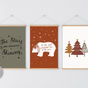 Christmas Printable Wall Art, Christmas Print Set of 8 Prints ...