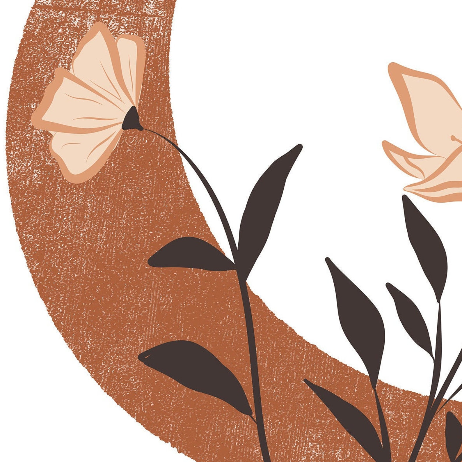 Sun and Moon Wall Art, Flower Art Print Set of 2, Moon Flower Print ...