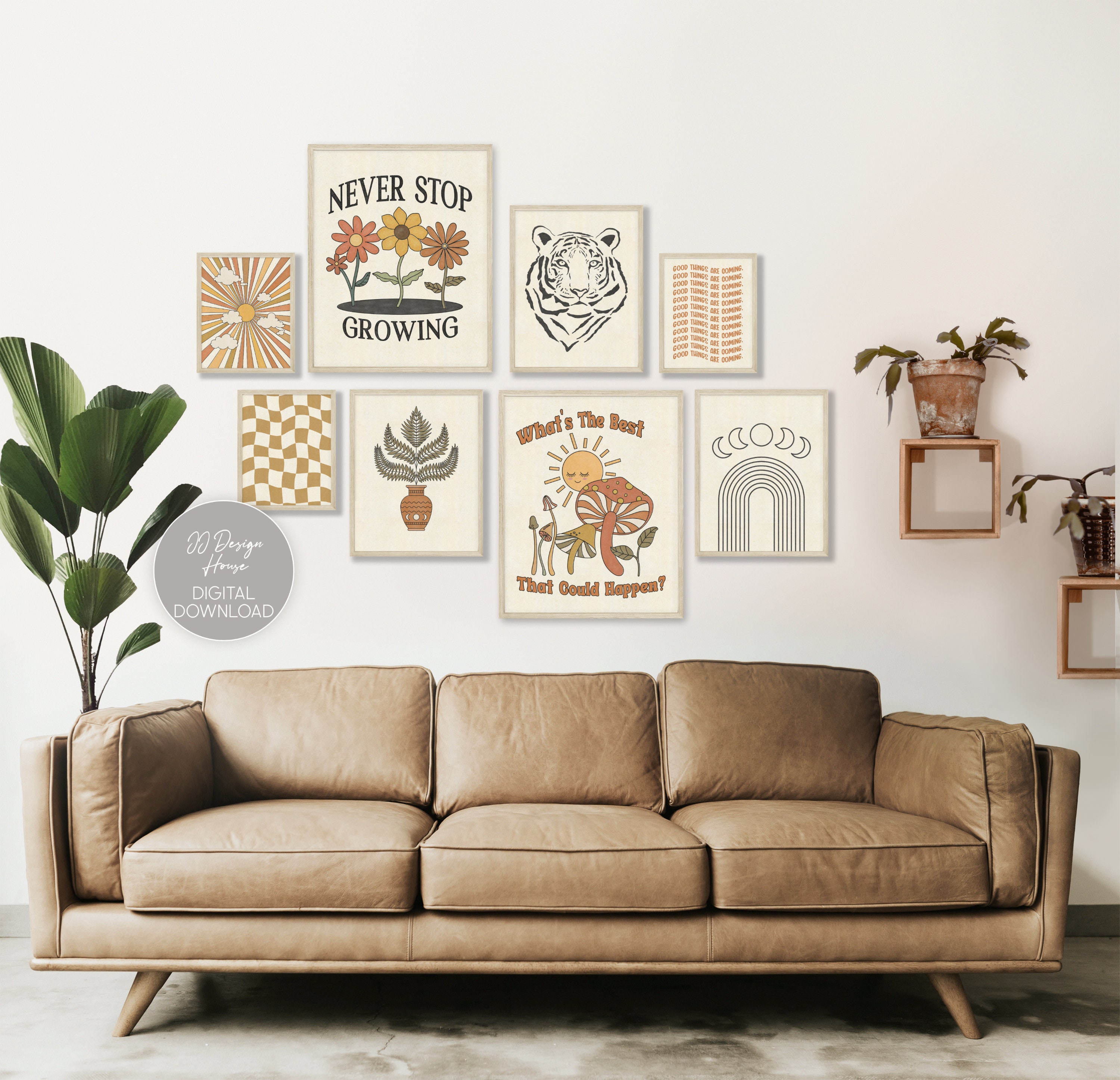 Wall Art Set of 8 Boho Art Print Bundle Gallery Wall Set - Etsy Canada