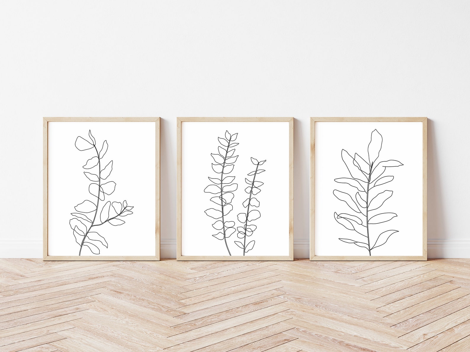 Line Art Prints Set of 3 Minimalist Wall Art Printable Wall | Etsy