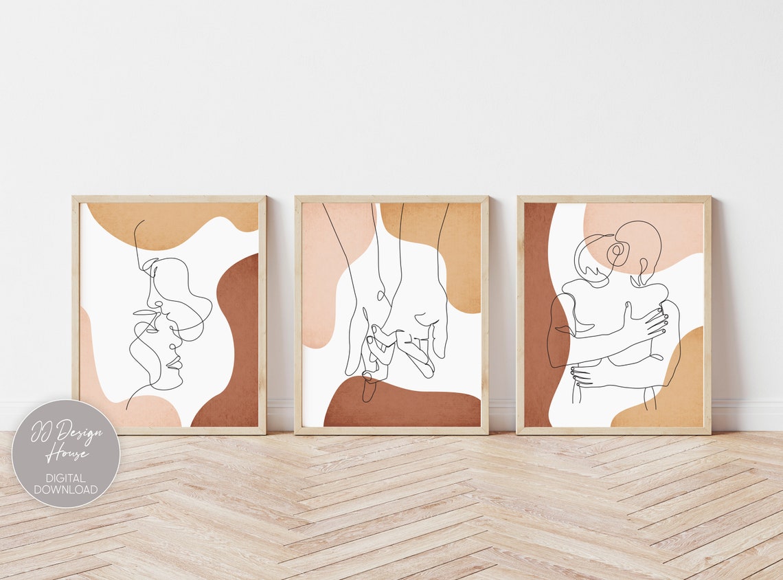 Couple Line Art Minimalist Wall Art Bedroom Wall Art - Etsy