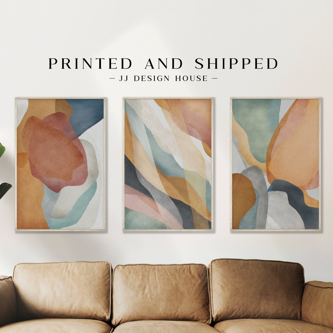 Printed Art, Abstract Wall Art, Colorful Wall Art, Trendy Wall Art ...