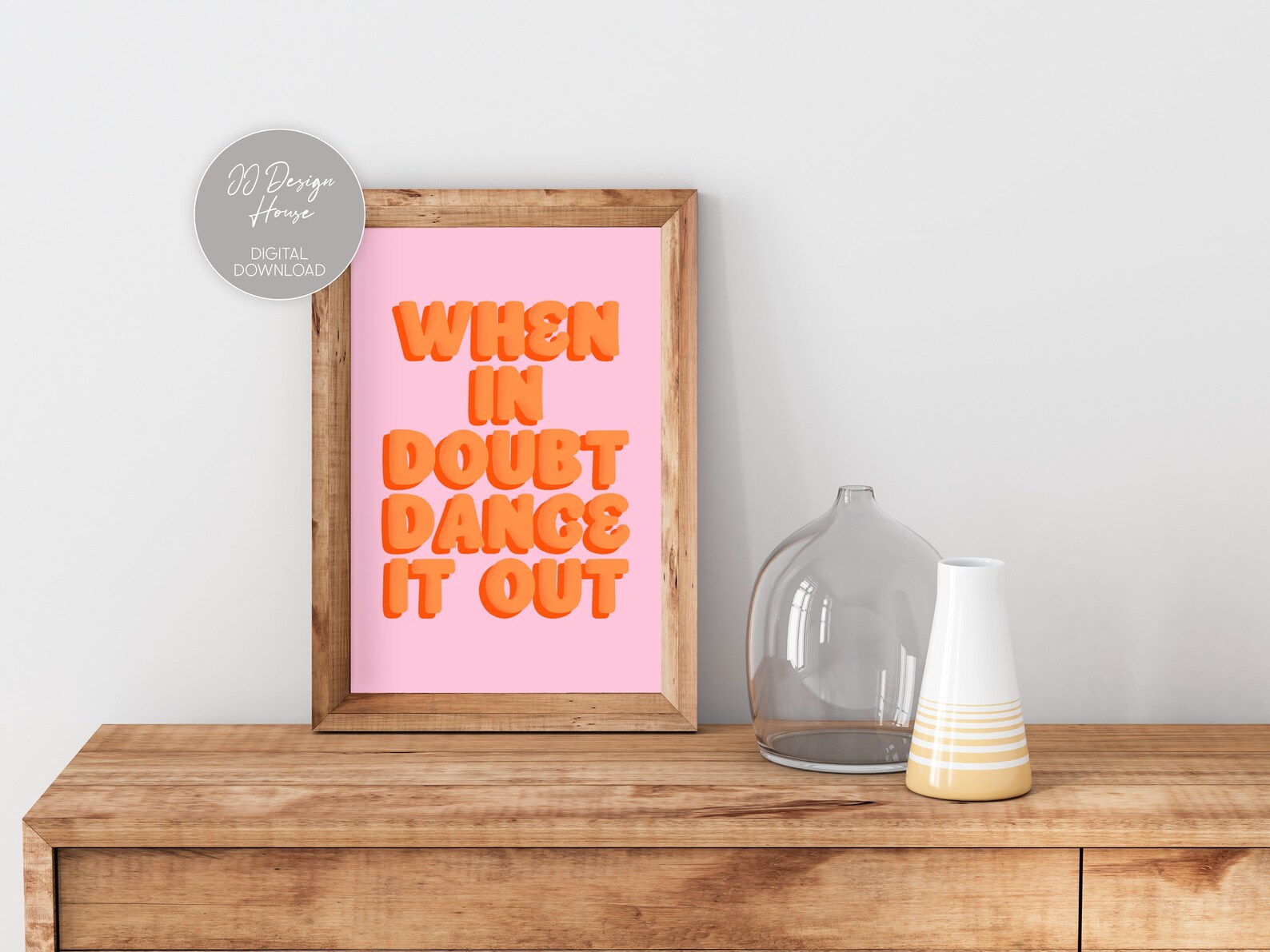 Quote Print When in Doubt Dance It Out Quote Wall Art Quote - Etsy