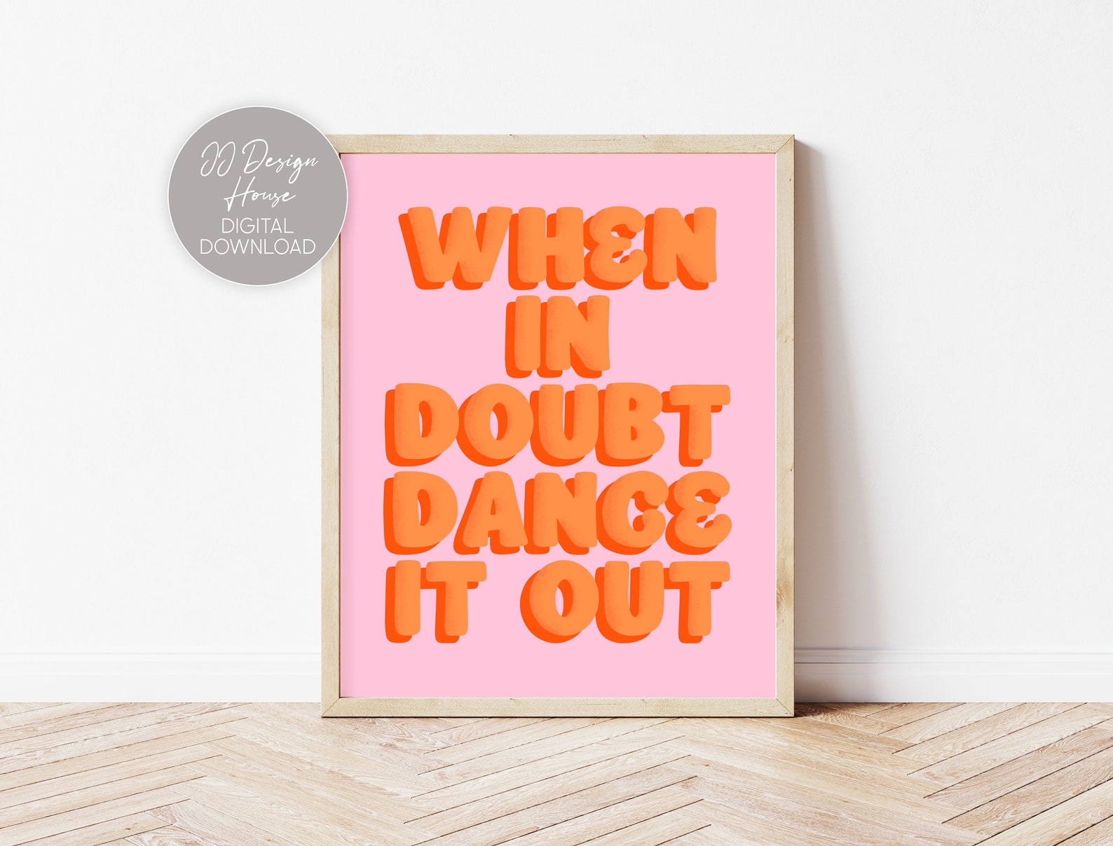 Quote Print When in Doubt Dance It Out Quote Wall Art Quote - Etsy