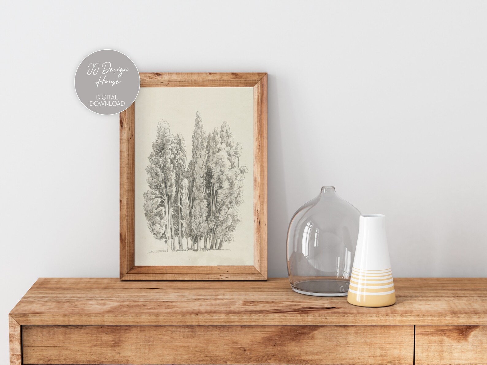 Vintage Tree Sketch Botanical Print Vintage Tree Drawing | Etsy