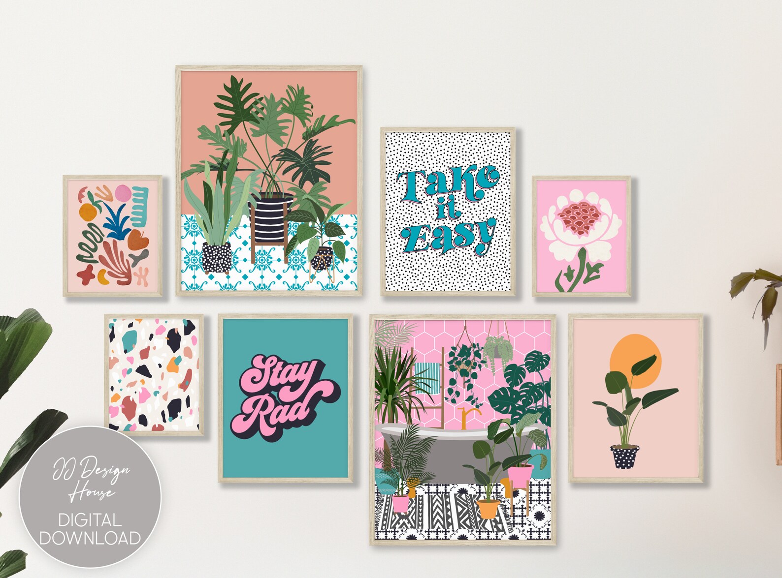 Printable Art Gallery Set of 8 Prints Trendy Art Print - Etsy