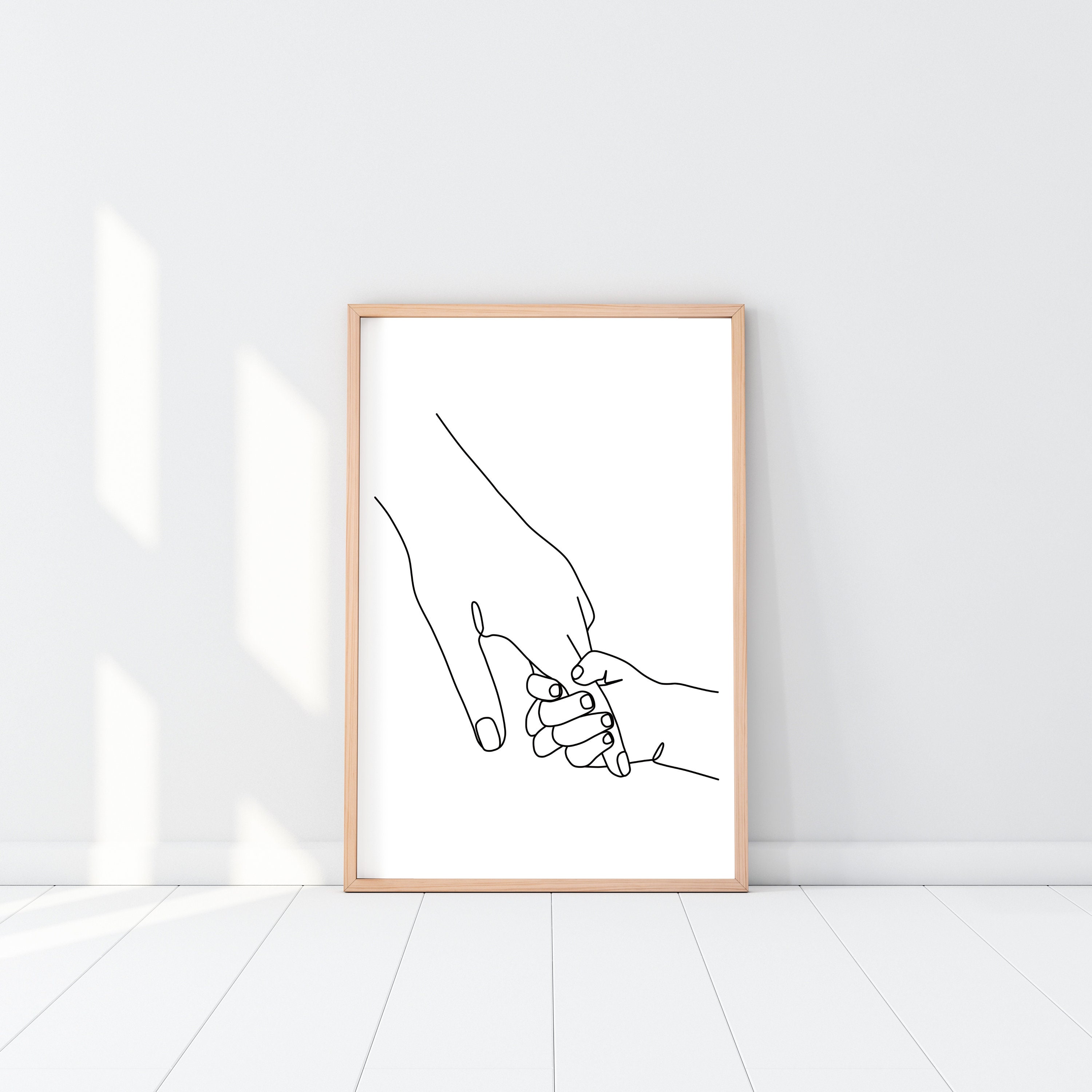 Baby Line Art Set of 3 Prints Fine Line Nursery Art Infant | Etsy