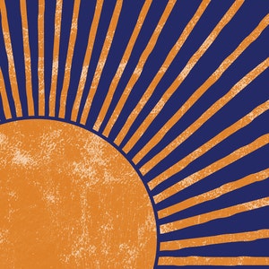 DIGITAL Printable Wall Art Boho Sun Decor Sun Art Print - Etsy
