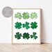 St Patricks Wall Art, Clover Print, Shamrock Wall Art, St Patricks Day ...