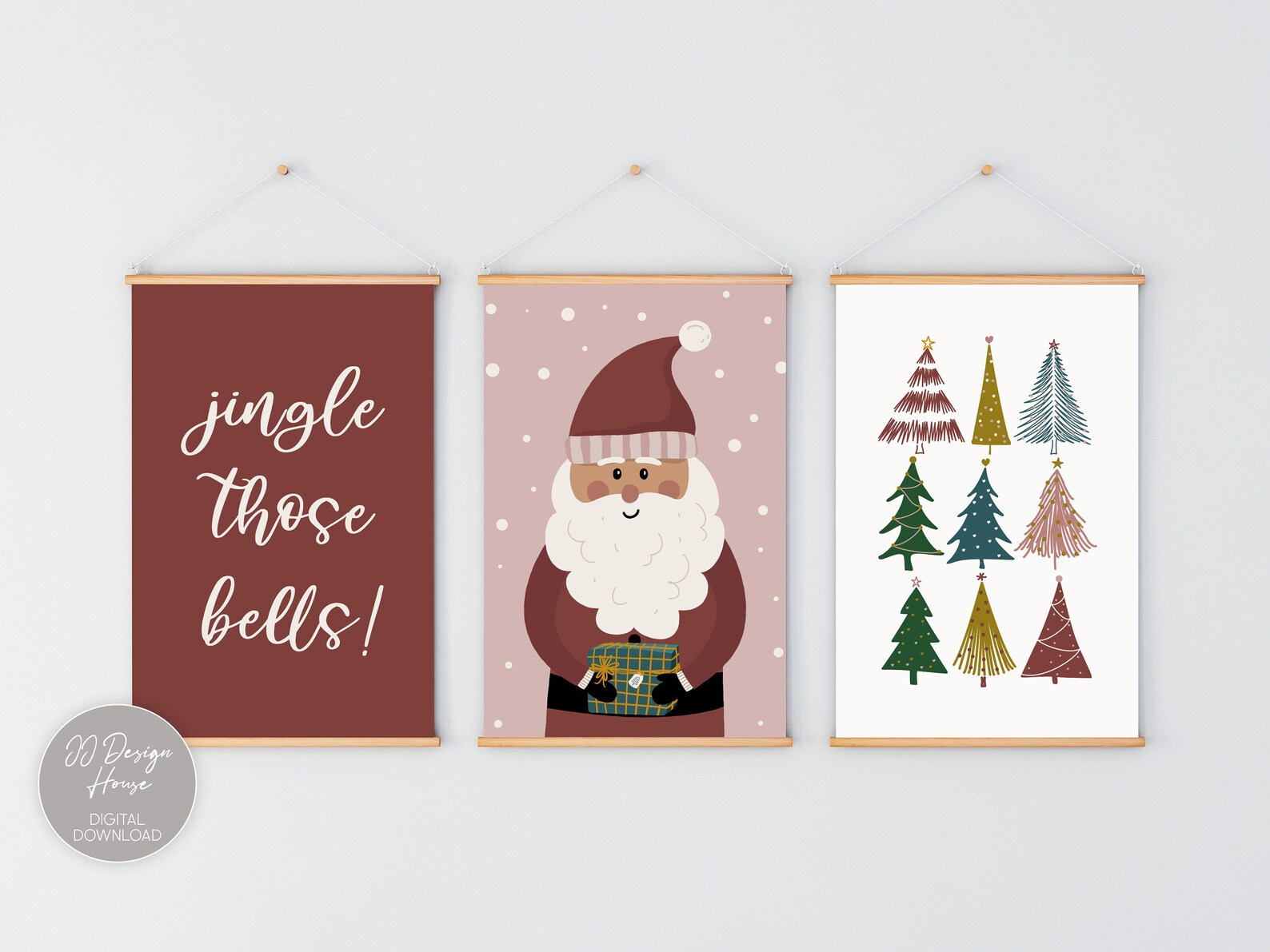 Boho Christmas Prints Set of 8 Christmas Printables - Etsy