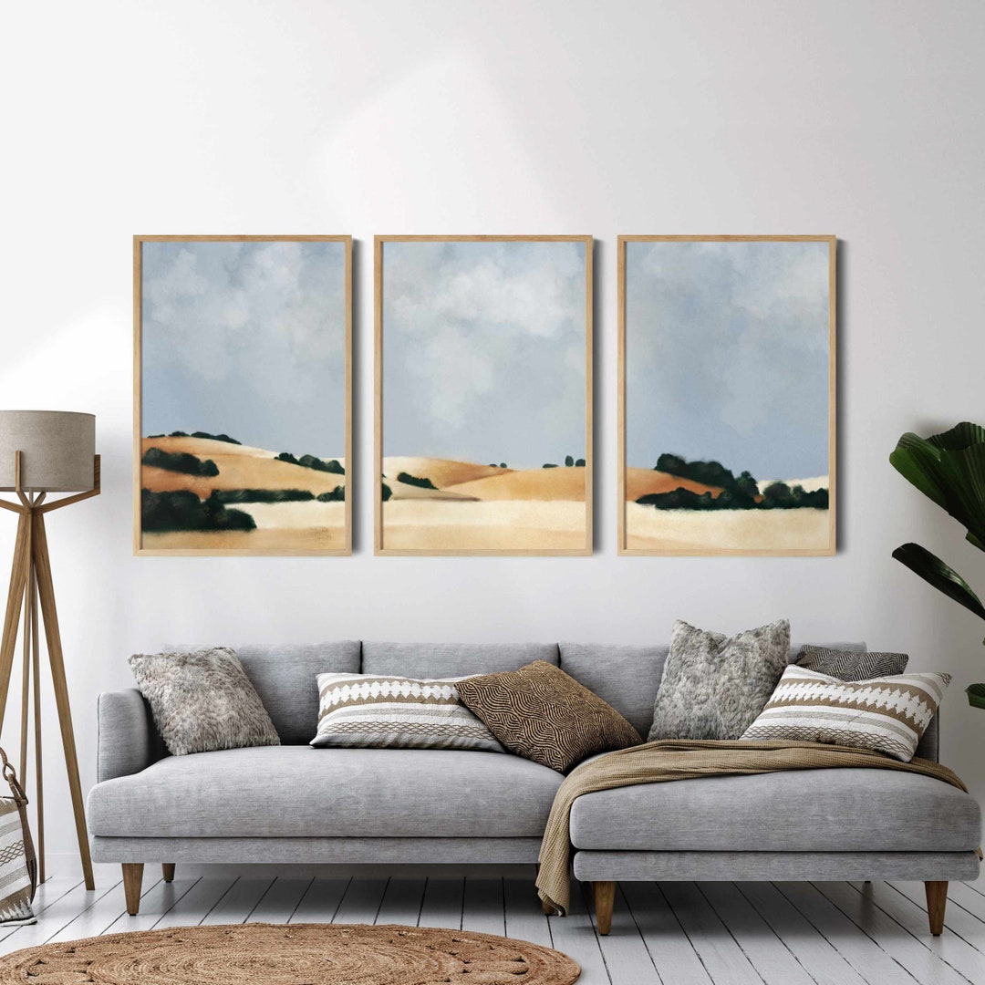 Modern Farmhouse Wall Art Digital Download, Abstract Landscape Print ...