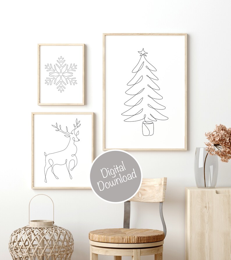 Nordic Holiday Decor Christmas Prints Christmas Printables | Etsy