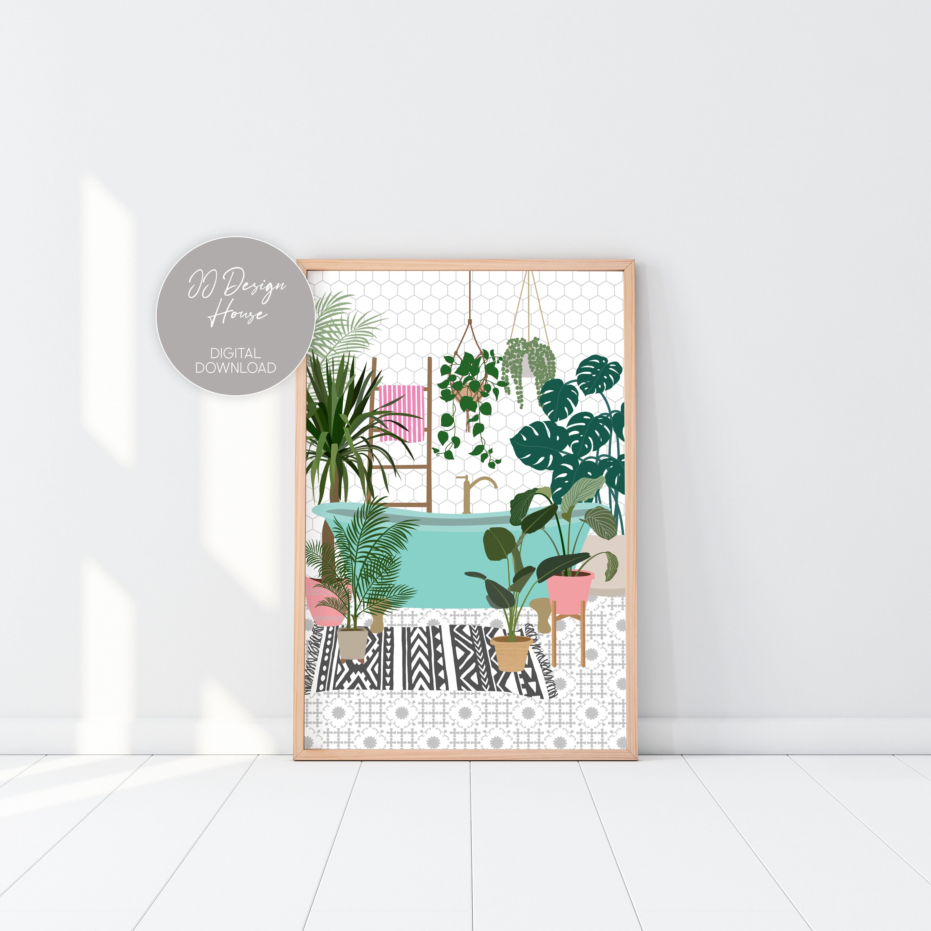 Boho Plant Print Botanical Print House Plants Wall Art - Etsy