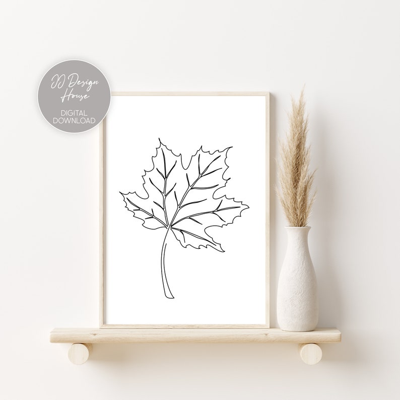 Autumn Prints Line Art Prints Set of 3 Minimalist Wall Art | Etsy