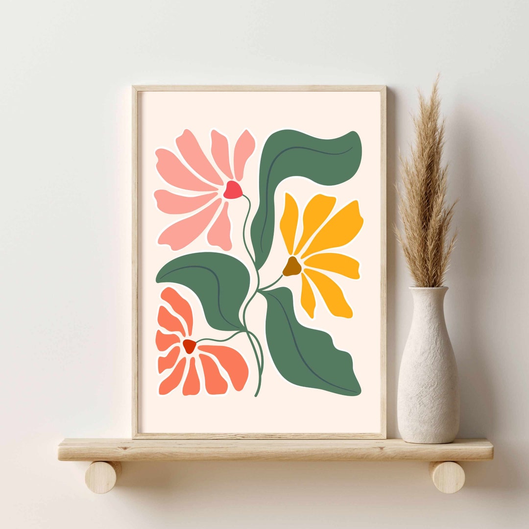 Colorful Wall Art, Boho Decor Botanical Prints, Printable Wall Art ...