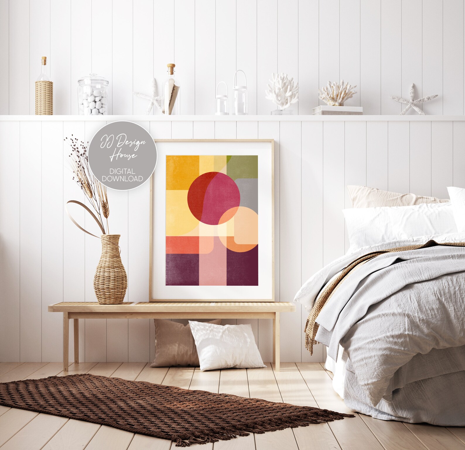 Color Block Art Print Colorful Wall Art Geometric Wall Art - Etsy
