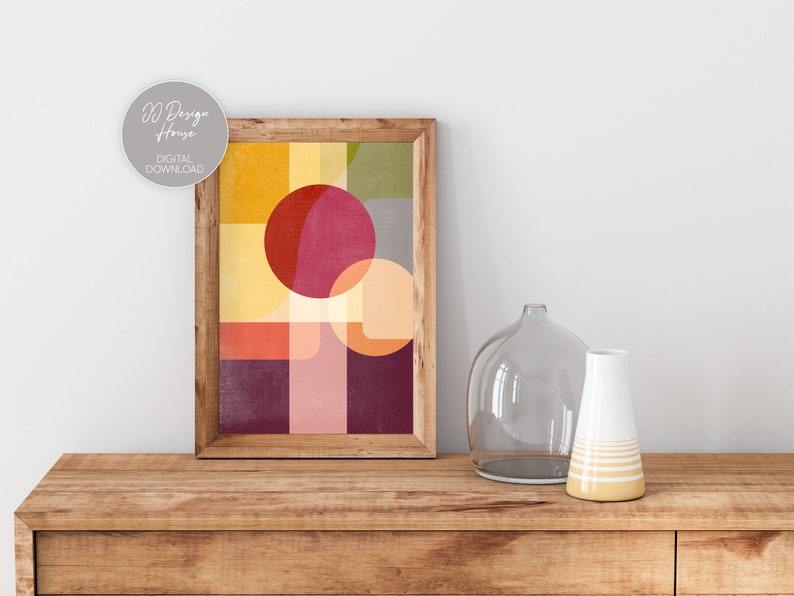 Color Block Art Print Colorful Wall Art Geometric Wall Art - Etsy