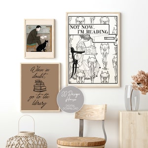 Bookish Gallery Wall Set of 10 Prints, Book Prints, Book Art Print ...