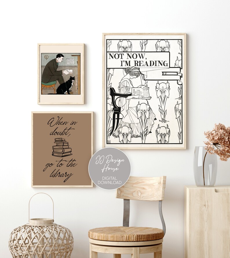 Bookish Gallery Wall Set of 10 Prints Book Prints Book Art | Etsy