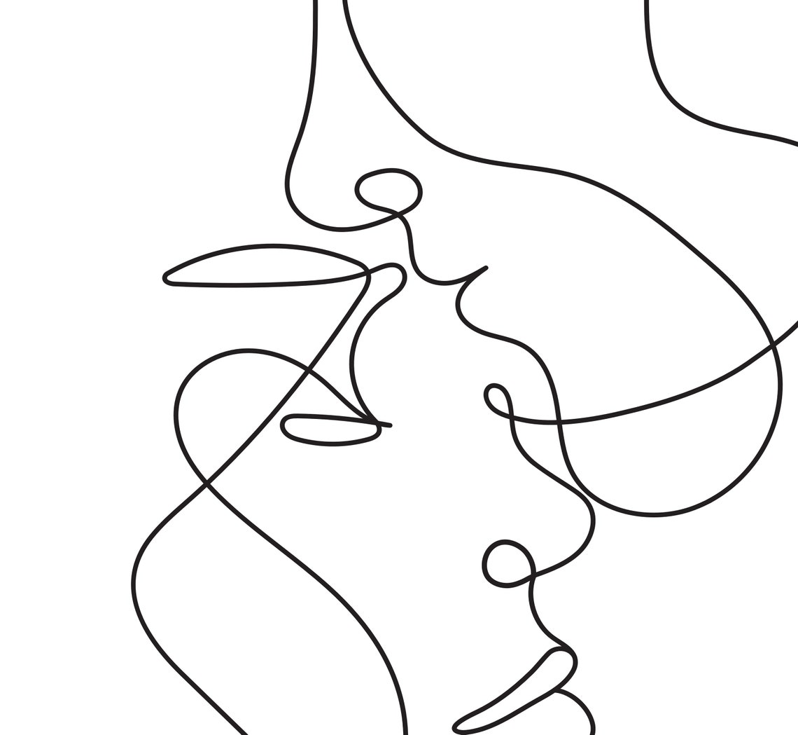 Printed Art Minimalist Wall Art Line Art Print Set Bedroom - Etsy