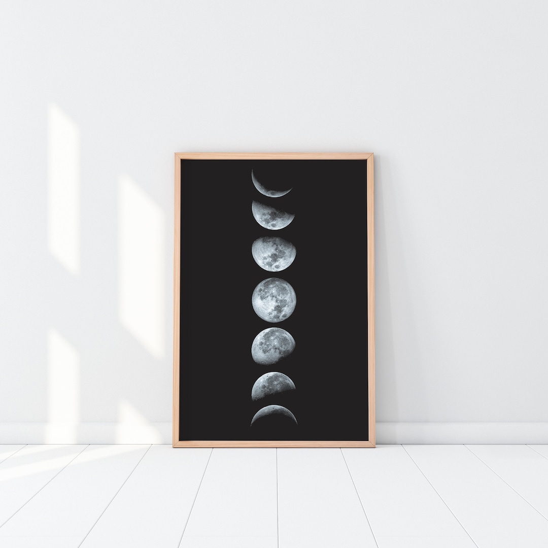 DIGITAL, Moon Print, Phases of the Moon, Moon Wall Art, Celestial Decor ...